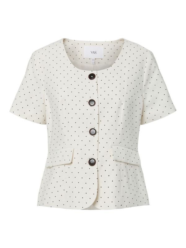 Dotly SS Blazer Star White W. Black Dots - Vakre Vene
