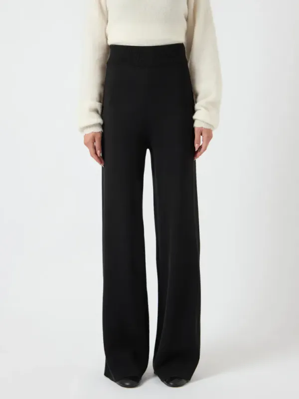 Fonny HW Knit Pant Black - Vakre Vene